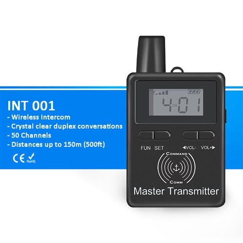 Boat and Marine Wireless Crew Intercom Headset